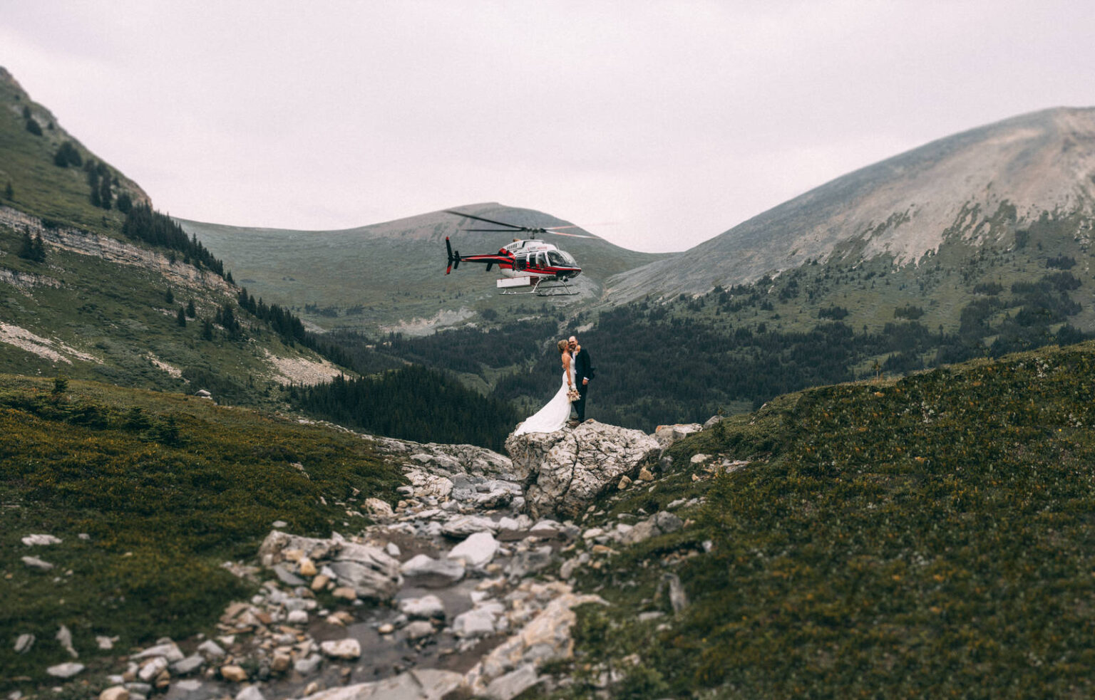 Canmore Helicopter Elopement - Confetti Magazine